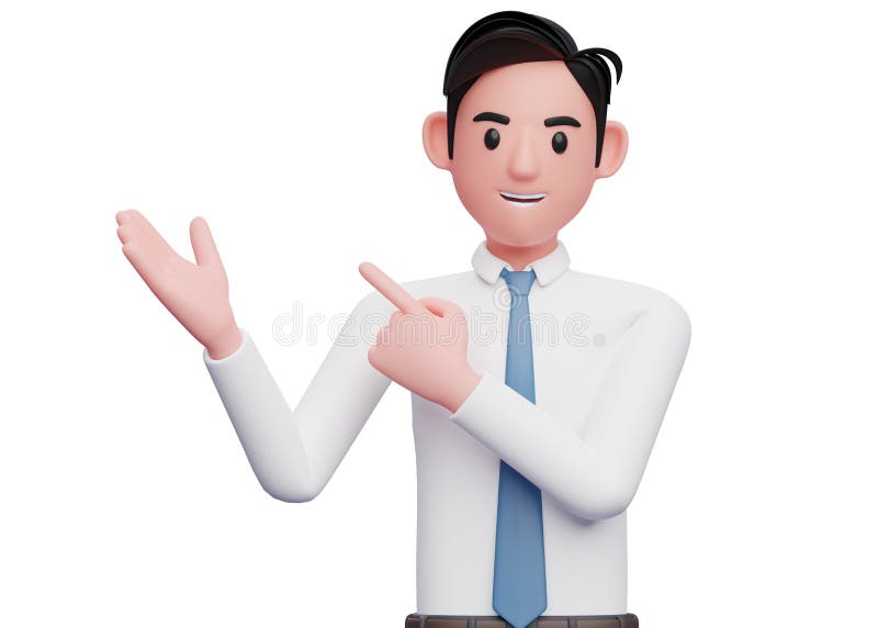 Businessman in White Shirt Pointing and Recommending Pose Stock ... Businessman in White Shirt Pointing and Recommending Pose Stock ...