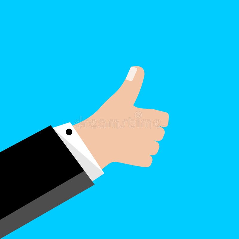 A Businessman Who Points His Thumb Up or that he Likes Something. Stock ...