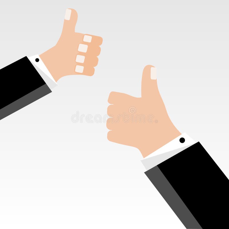 A Businessman Who Points His Thumb Up or that he Likes Something. Stock ...