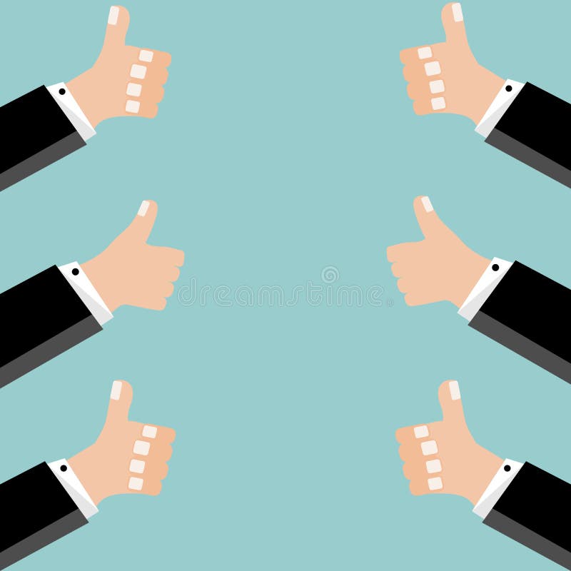 A Businessman Who Points His Thumb Up or that he Likes Something. Stock ...