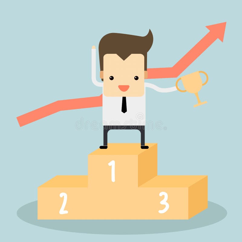 Superhero is the winner stock vector. Illustration of competition ...