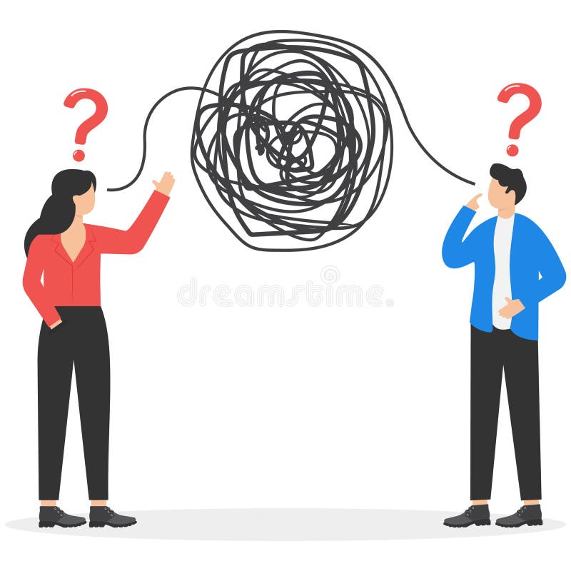 Businessman and Woman Have Troubles with Understanding Each Other ...