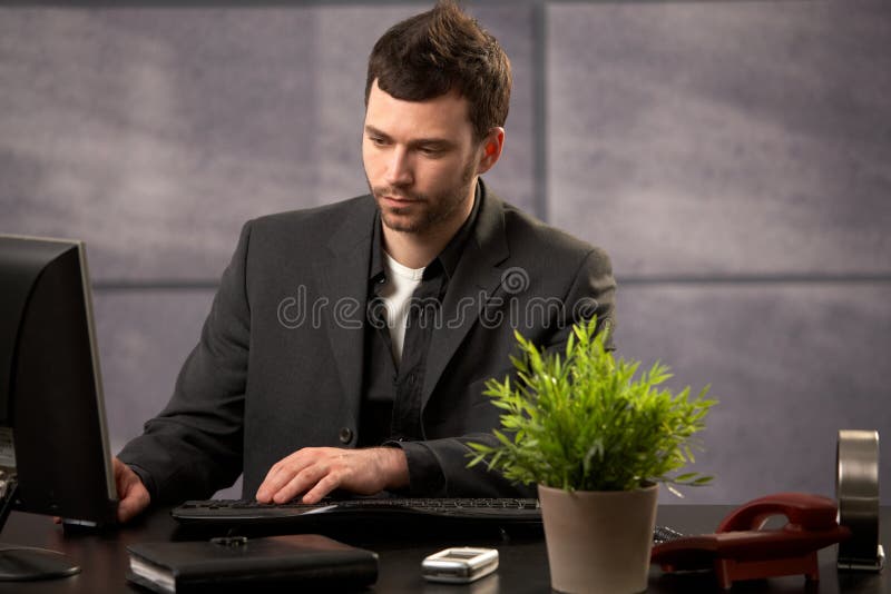 Businessman at work stock photo. Image of corporate, american - 23095984