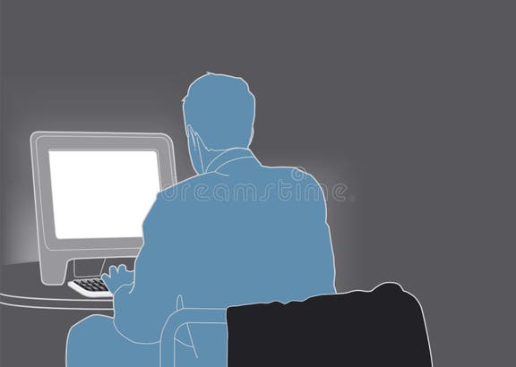 Person Behind Computer Stock Illustrations – 2,423 Person Behind ...