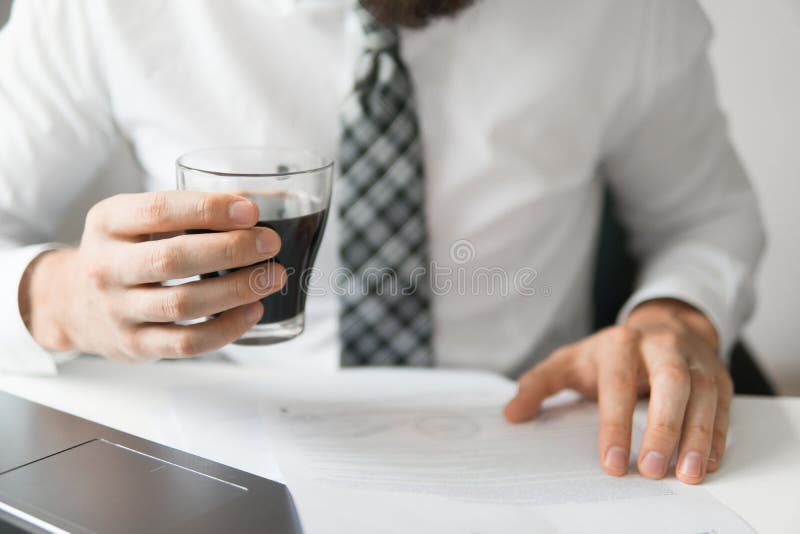 Businessman Work with Documents on Table in Office Work. Financial ...
