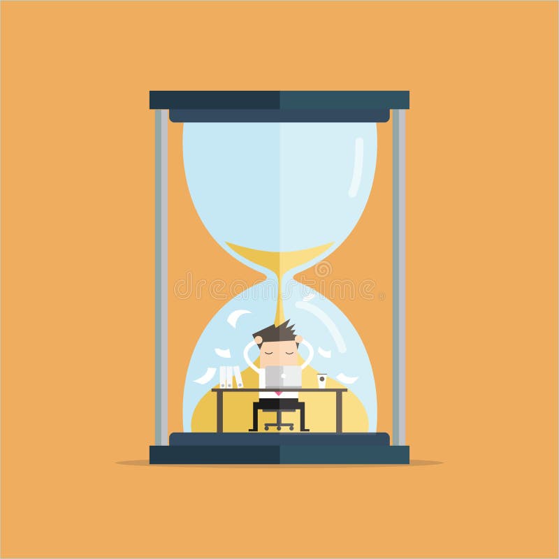 Businessman and Work. Business Concept. Email and Schedule Stock Vector ...