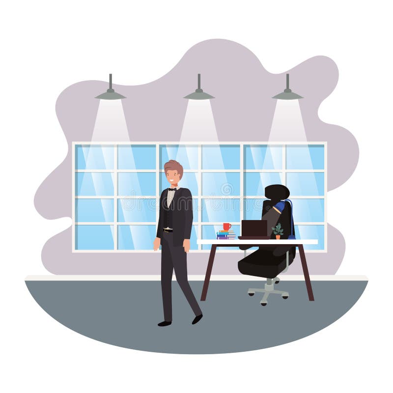 Businessman in the Work Office Avatar Character Stock Vector ...