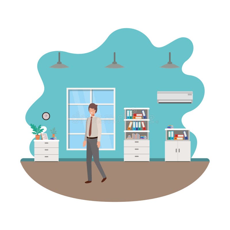 Businessman in the Work Office Avatar Character Stock Vector ...