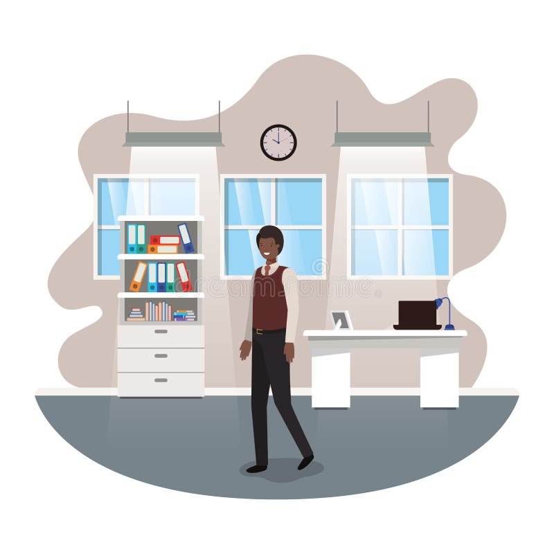 Businessman in the Work Office Avatar Character Stock Vector ...