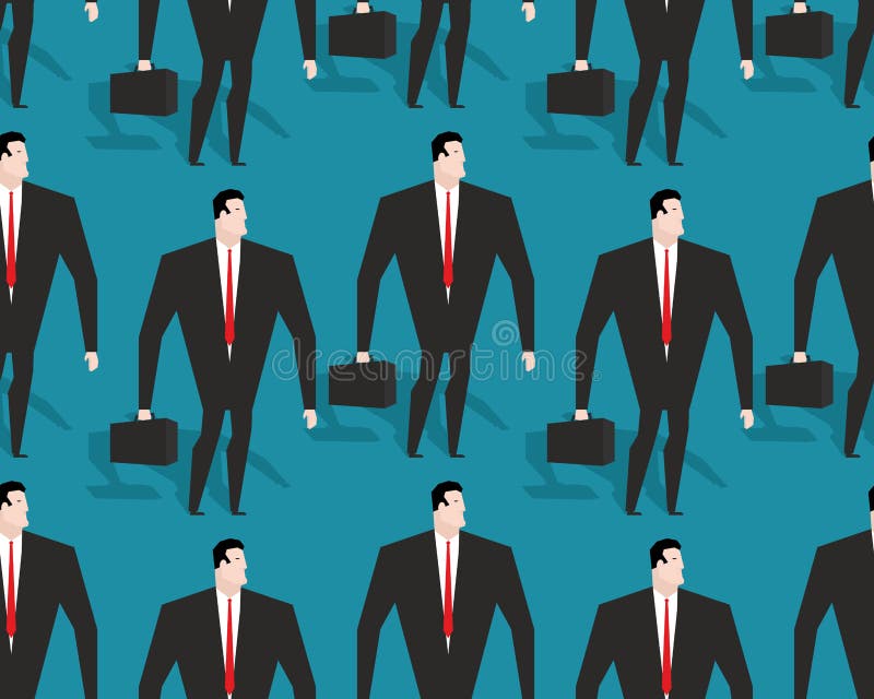 Businessman at Work Seamless Pattern. Manager Casey Ornament. Ma Stock ...