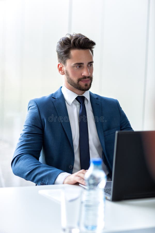 Businessman at work stock image. Image of office, multitasking - 48045571