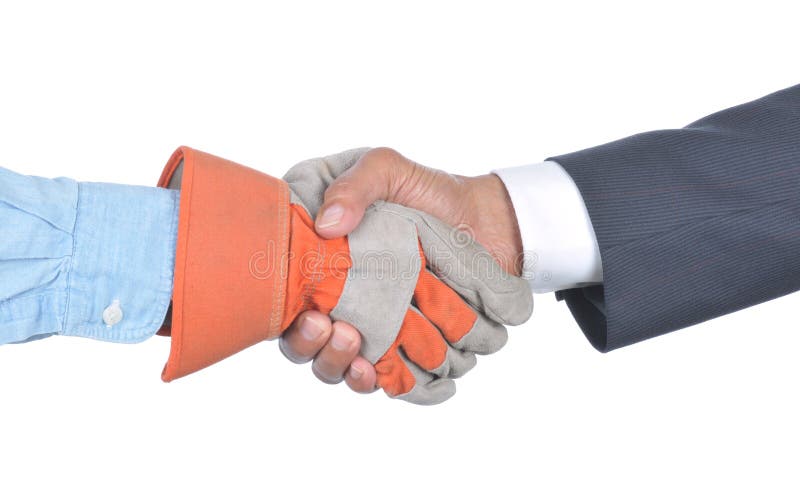 Businessman and Worker Handshake Stock Photo - Image of pact, agreement ...