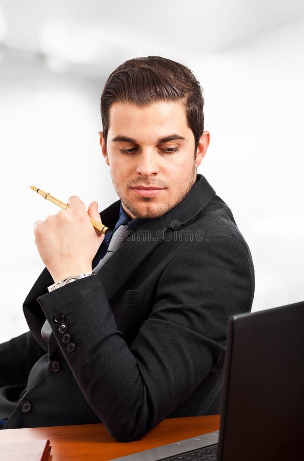 Businessman working stock image. Image of handsome, success - 20188177