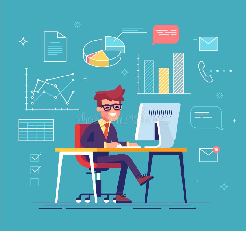 Computer and Process Management Mind Map Process, Business Concept for ...