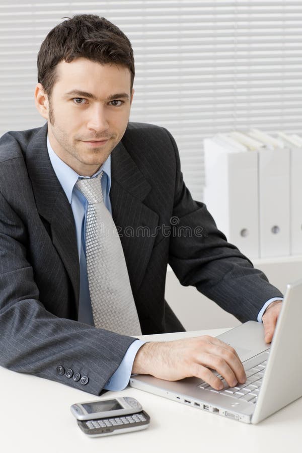 Business Person Working on Computer Stock Image - Image of person ...