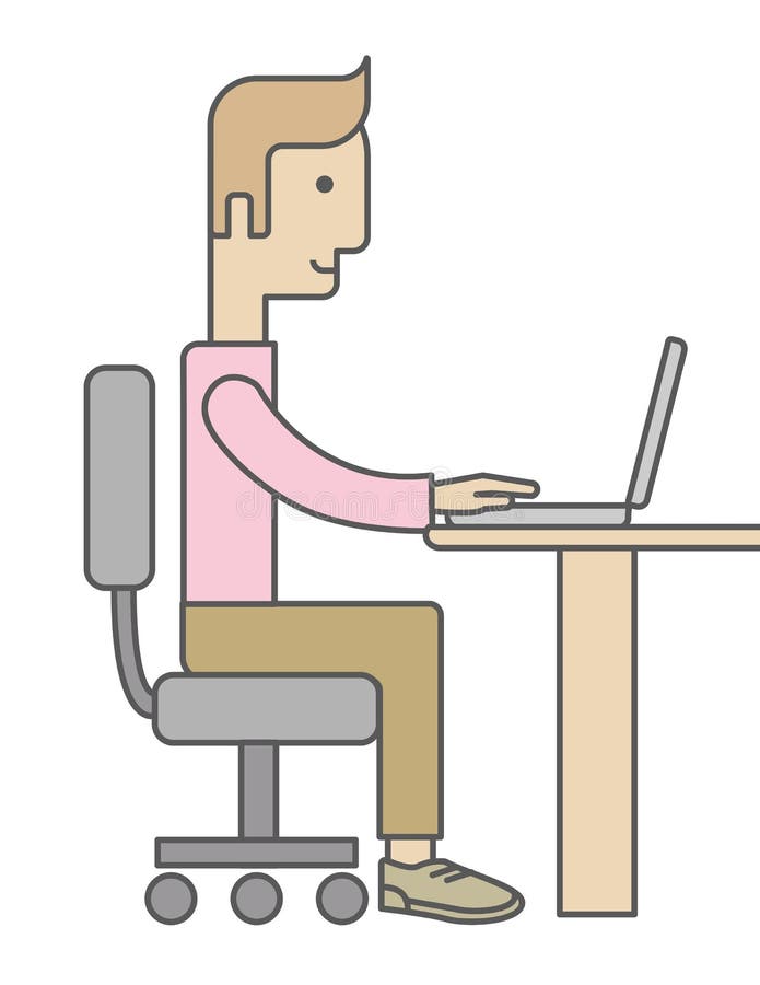 Computer Facing Stock Illustrations – 1,586 Computer Facing Stock ...