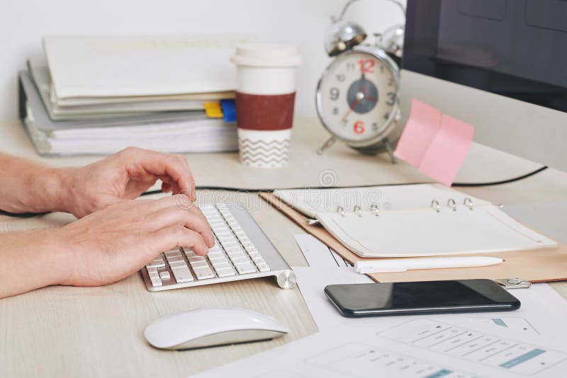 Businessman Working on Computer Stock Photo - Image of businessman ...