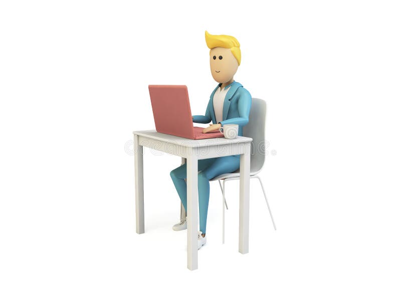3d Character Working Computer Stock Illustrations – 2,452 3d Character ...