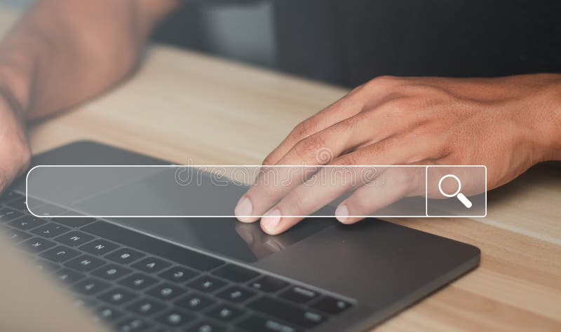 Searching Browsing Internet Data Information with Blank Search Bar ...