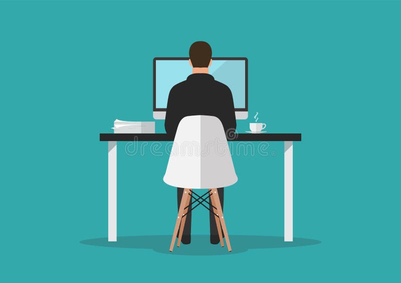 Person Behind Computer Stock Illustrations – 2,194 Person Behind ...