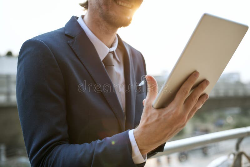 Businessman Working Connecting Concept Stock Photo - Image of looking ...