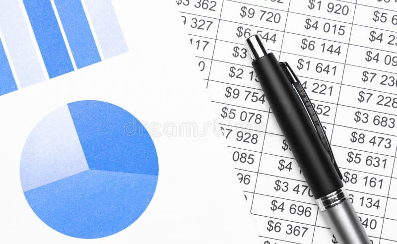 Businessman Working Data Document Graph Chart Report Marketing Research ...