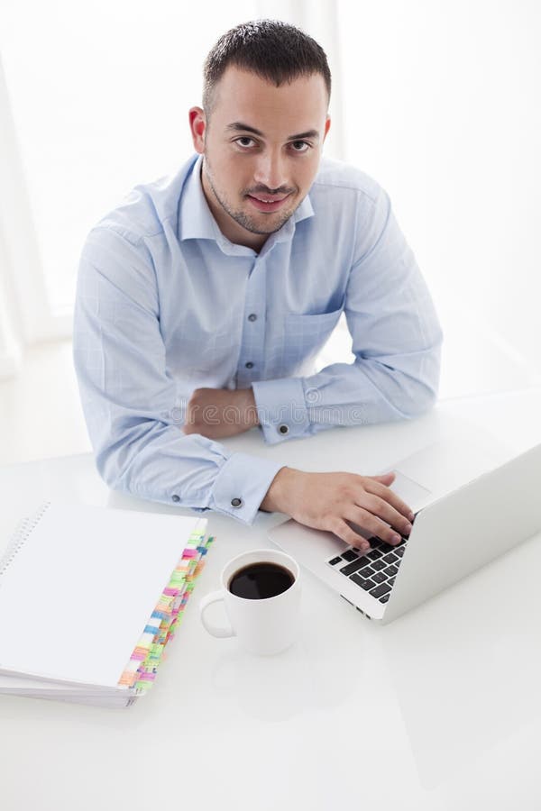 Businessman Working at Desk Stock Photo - Image of business, person ...
