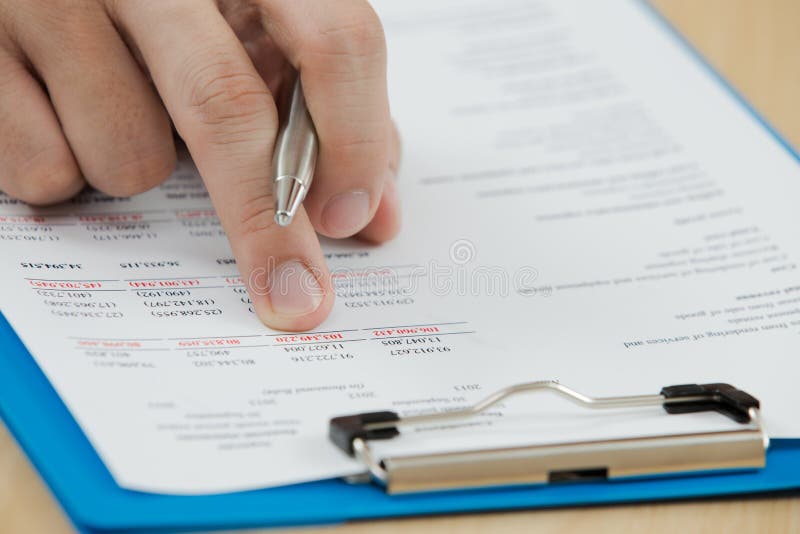 Businessman Working with Document Stock Image - Image of career ...