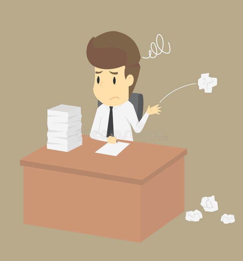 Businessman Working Hard Too Stock Vector - Illustration of creativity ...