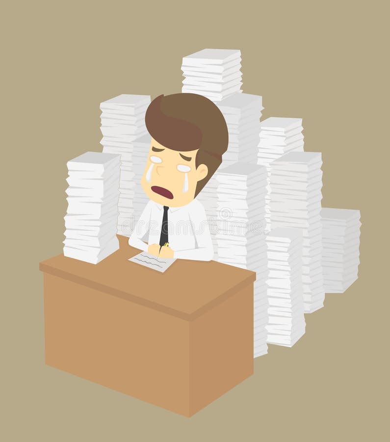Too Much Work Cartoon Stock Illustrations – 105 Too Much Work Cartoon ...