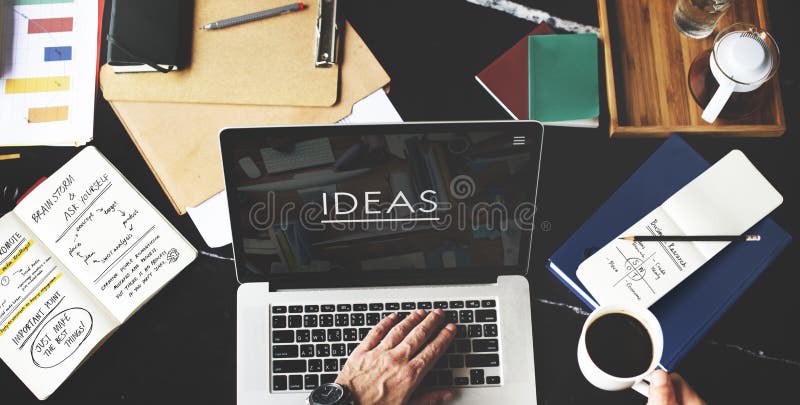 Businessman Working Ideas Creative Workplace Concept Stock Image ...