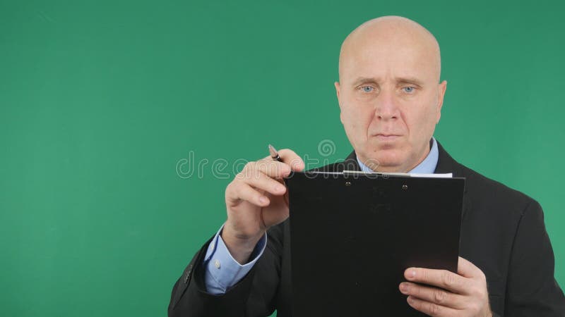 Businessman Working Image Read and Sign Documents Stock Photo - Image ...