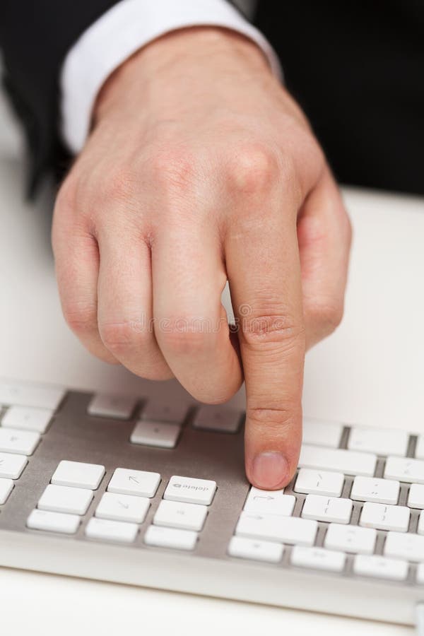 Businessman Working with Keyboard Stock Image - Image of bookkeeper ...