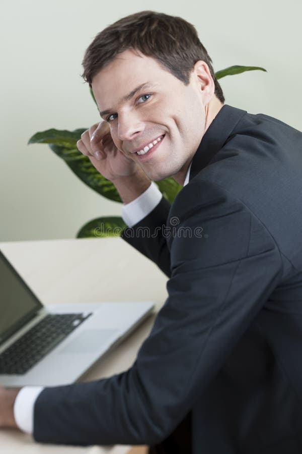 Businessman Working on Laptop Stock Image - Image of expertise ...