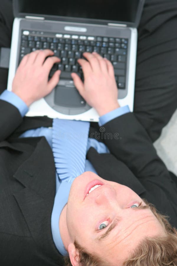 Businessman Working on Laptop Stock Photo - Image of decision, laptop ...