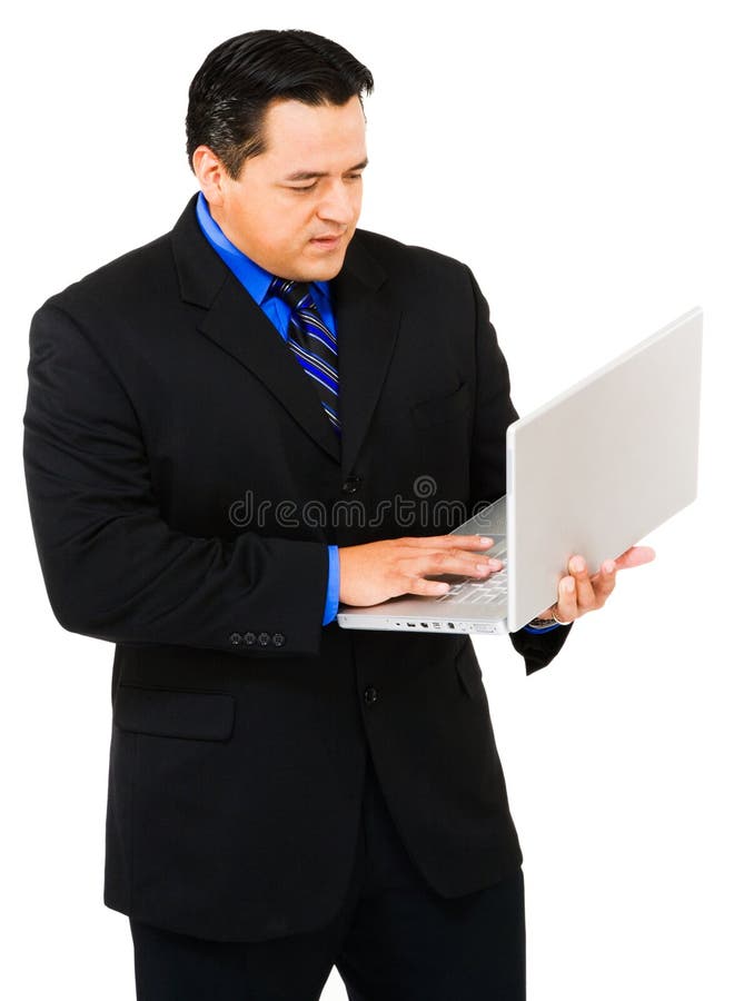 Businessman Working on Laptop Stock Photo - Image of concentrating ...