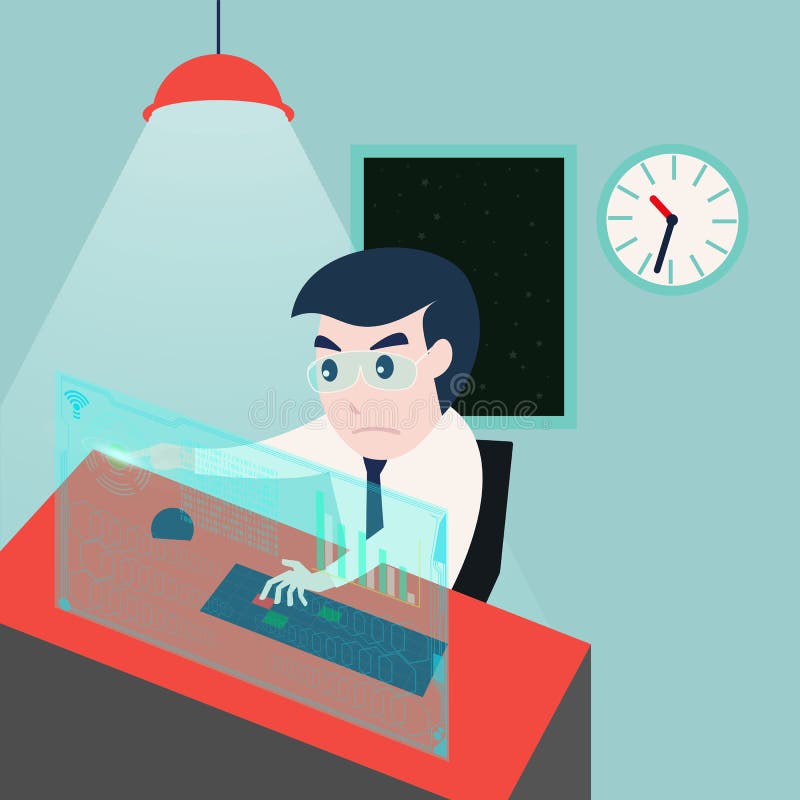 Boy Working Alone Stock Illustrations – 162 Boy Working Alone Stock ...