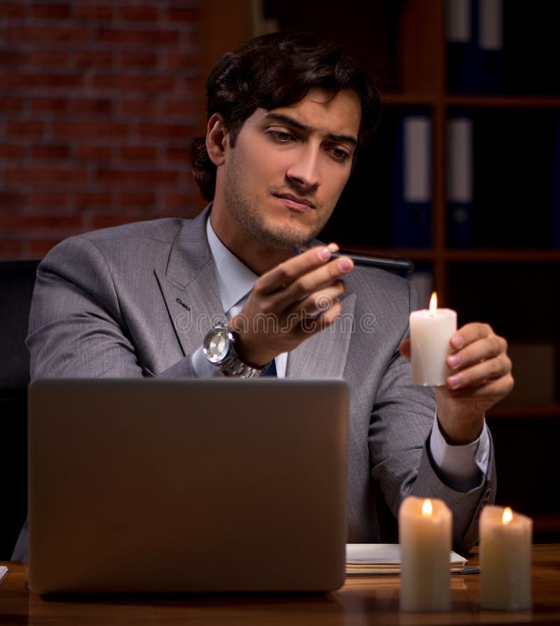 287 Man Working Candle Light Stock Photos - Free & Royalty-Free Stock ...