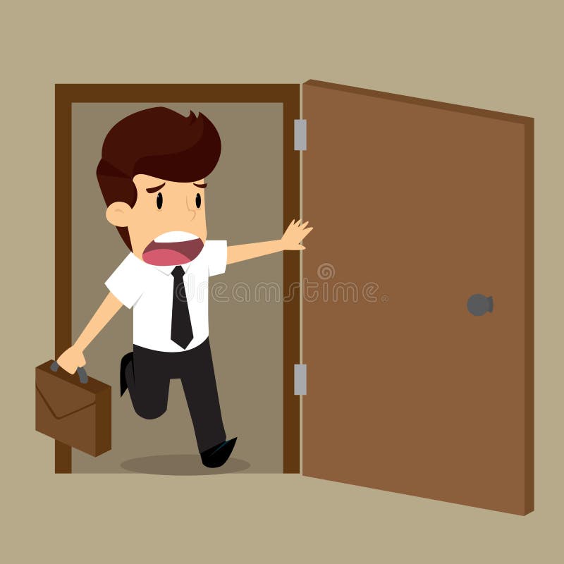 Businessman working late stock vector. Illustration of future - 79661812