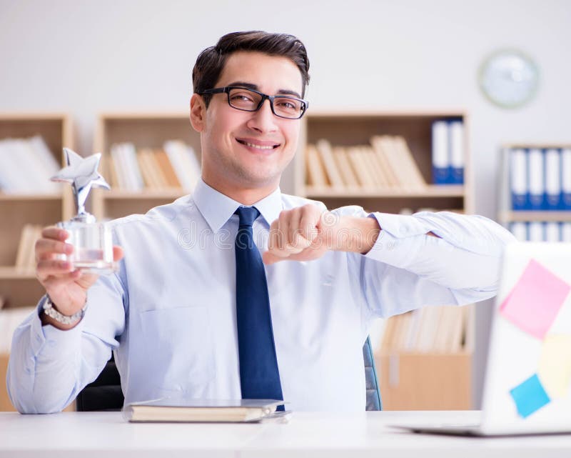 Businessman Working in the Office Stock Image - Image of folders ...