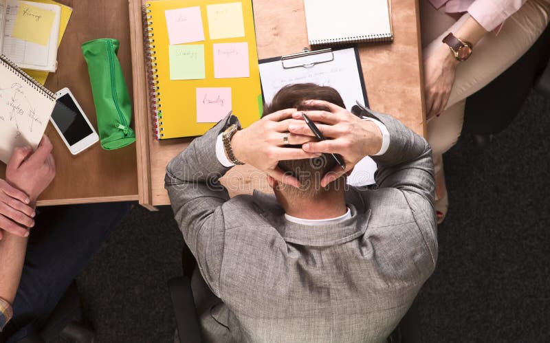 Businessman Working in Office Stock Image - Image of businessman ...