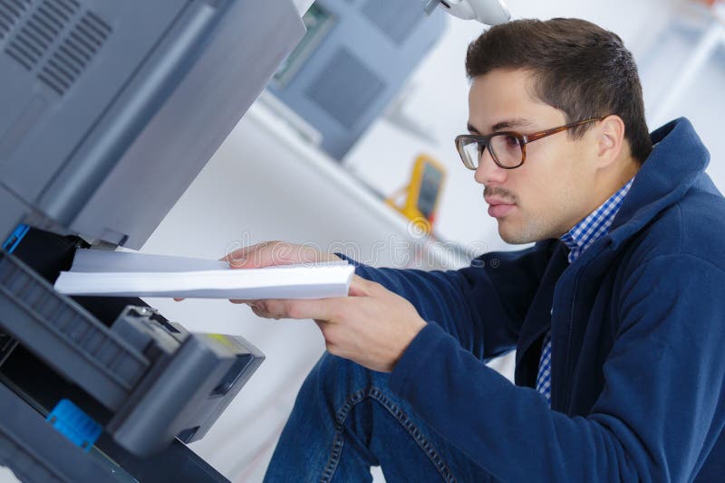 Working 3D Printer. Electronic Three Dimensional Printing Machine in ...