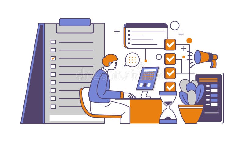 Businessman Working on Project, Boss or Director Stock Vector ...