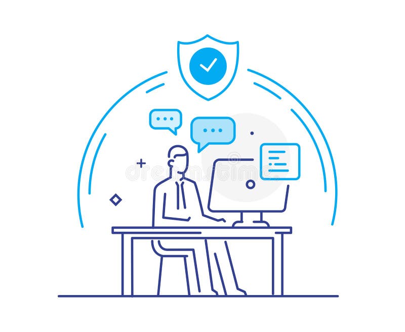 Businessman Working Remotely, Isolation, Quarantine, Covid. Workflow ...