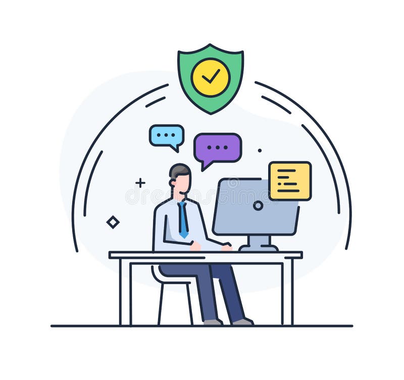 Businessman Working Remotely, Isolation, Quarantine, Covid. Workflow ...