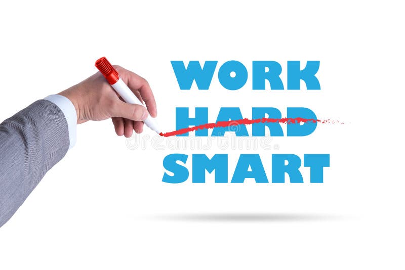 Businessman in Working Smart Not Hard Concept Stock Illustration ...