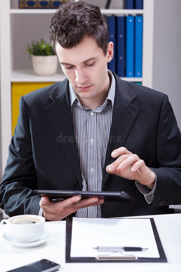 Man holding ipad stock image. Image of apple, modern - 21377869