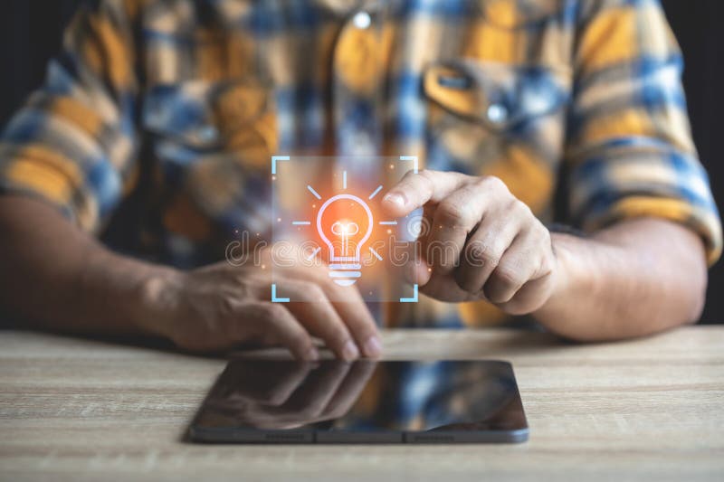 Businessman Working with Tablet in the Office. People Using Digital ...
