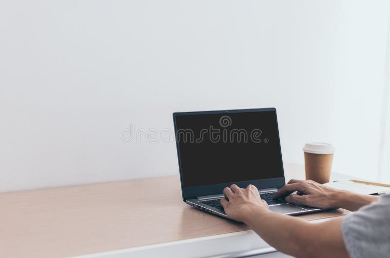 Businessman Working or Using Laptop or Computer for E-business at Home ...