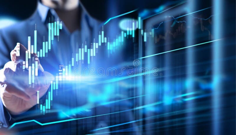 Businessman Working with Virtual Panel of Forex Chart. Investment and ...